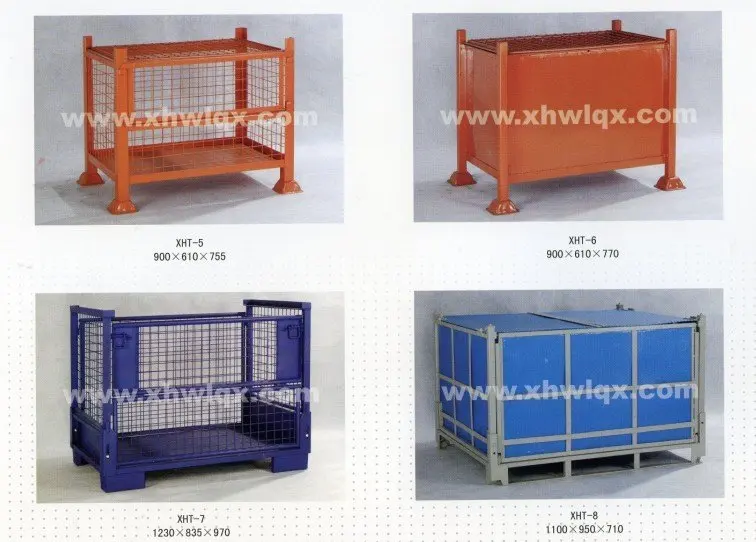 Foldable Steel Pallet Crate - Durable & Stackable Storage