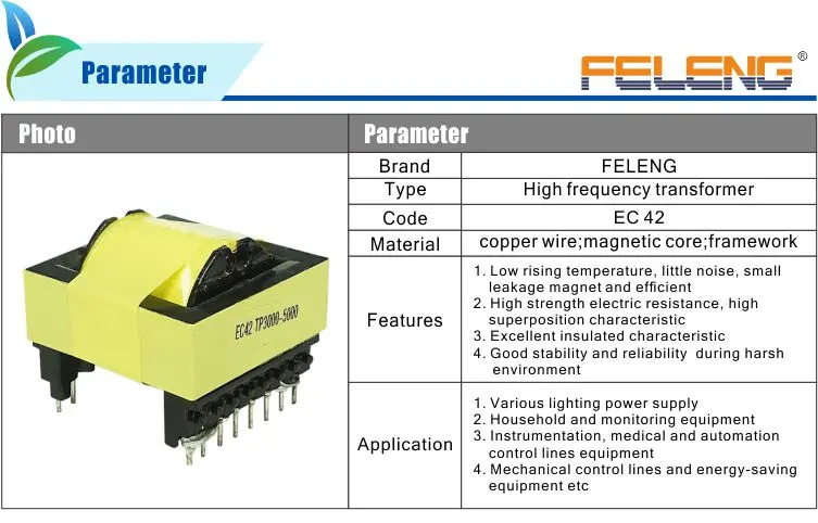 Custom High Voltage Power Driver Transformer Ec42 Transformer Coil ...