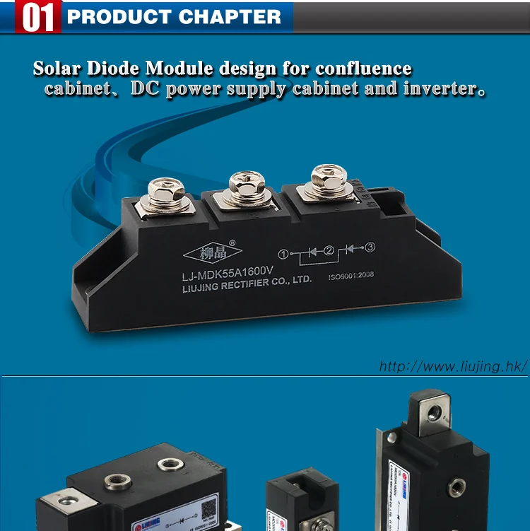 Liujing Solar Bypass Pv Rectifier Diode Module Mdk55a 1600v - Buy ...