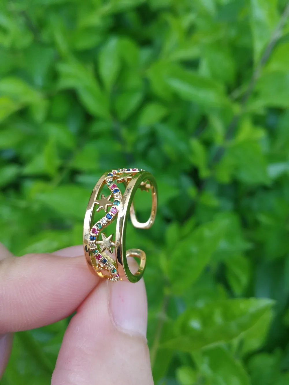 Foxi Jewelry 18k Gold Plated Pave Cubic Zirconia Cz Rainbow Zirconia foxi-jewelry-18k-gold-plated-pave-cubic-zirconia-cz-rainbow-zirconia