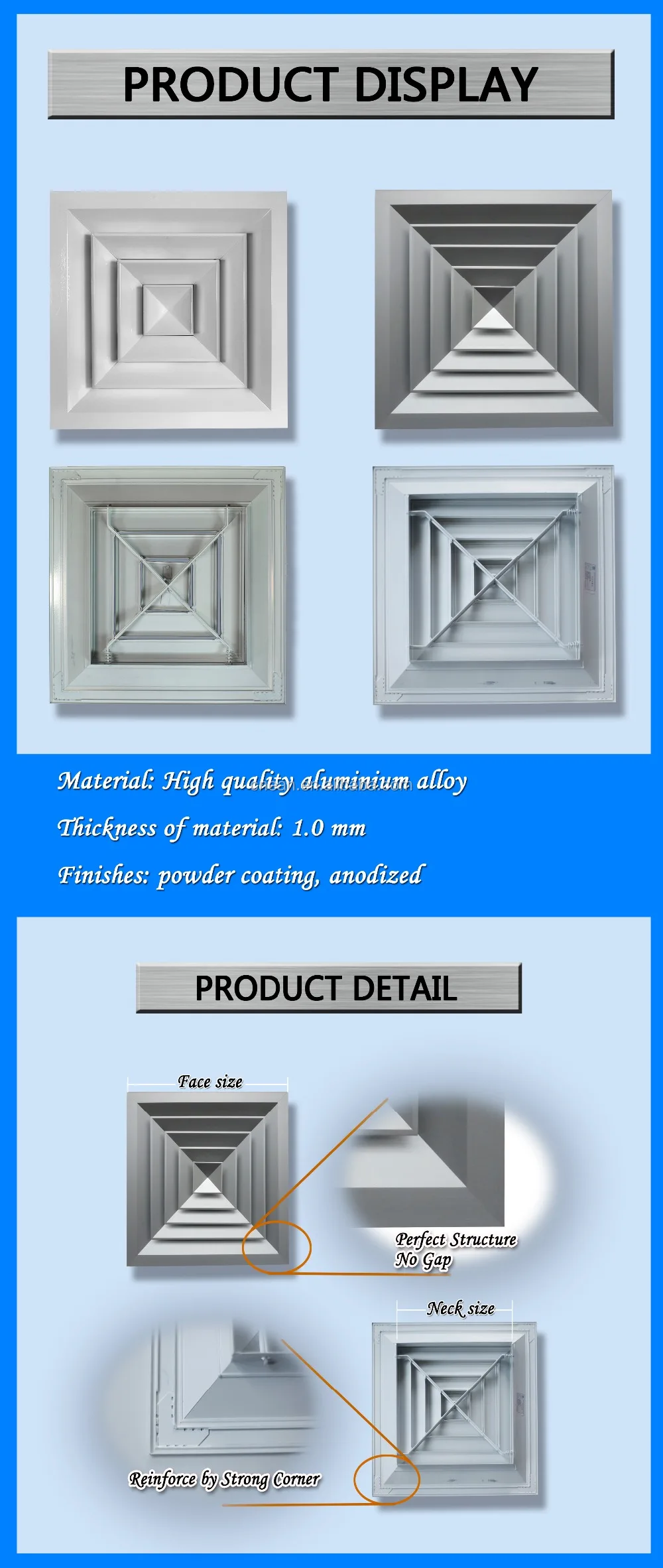 Supply Linear Air Conditioner Duct Diffusers - Buy Diffuser Grilles ...