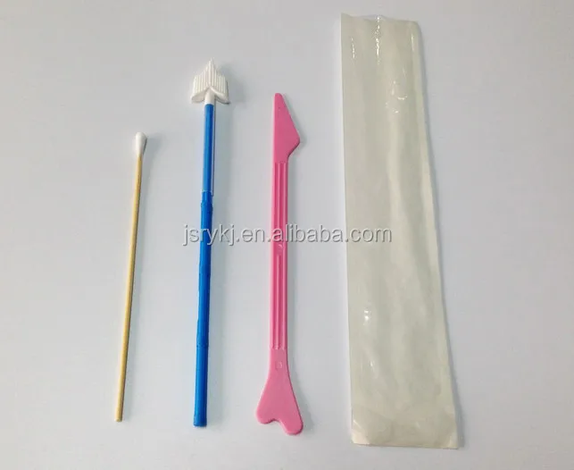 Disposable Sterile Pap Smear Test Kit For Gynecological Test Cotton ...