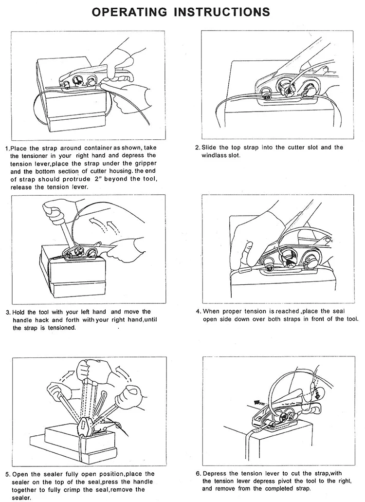Manual Hand Tool Kit Polyester Strapping Tensioner Carton Box Packing ...