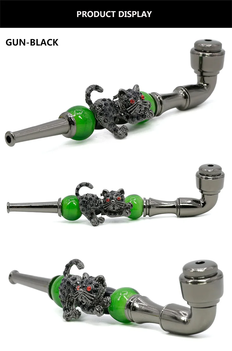 Mettle New Arrival Colorful Diamond Animal Shape Crystal Metal Smoking ...