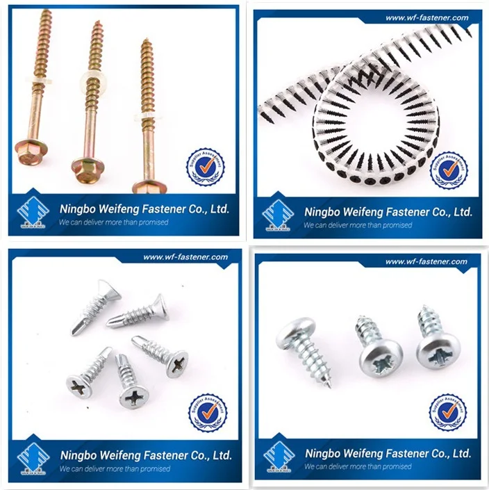 Robertson Head Stainless Steel Self Tapping Screw Yellow Zinc Plated ...