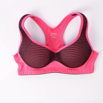 Women's Show-off Fancy Pink Mesh Cross Back Sports Bra For Running ...