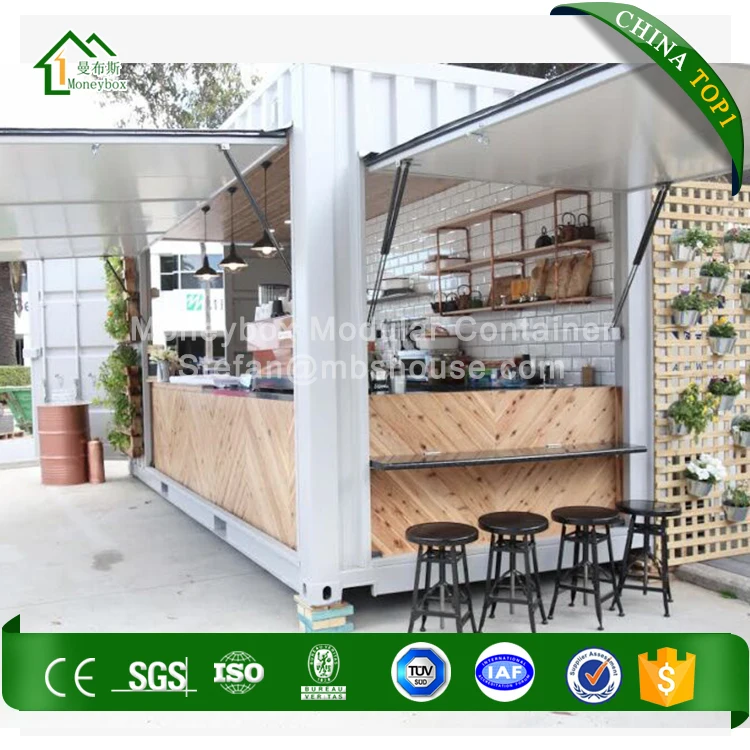 Hydraulic Pressure System 20 Feet Container Shop Cafe / House Container ...