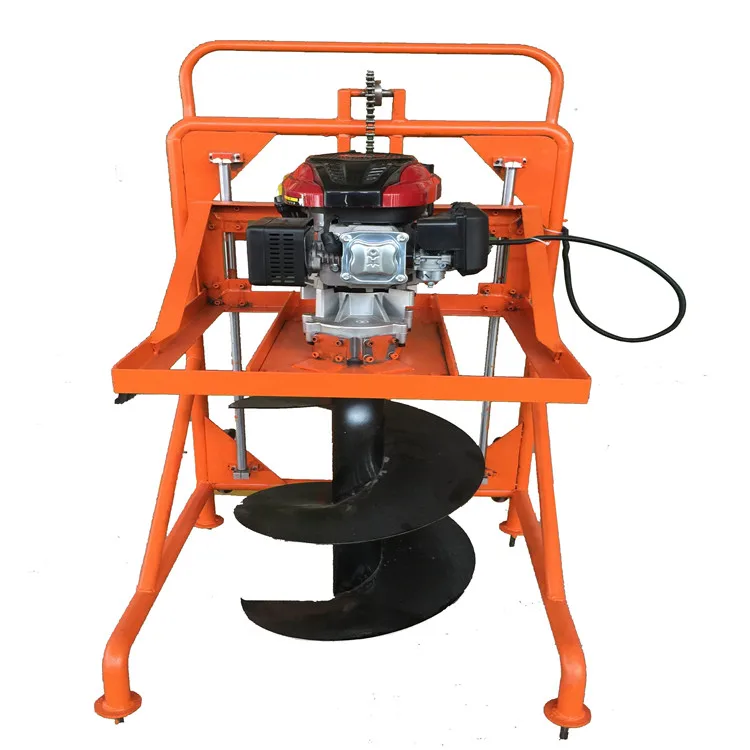 Four Stroke Spiral Digging Machine Hand Push Gasoline Strong Power Tree ...