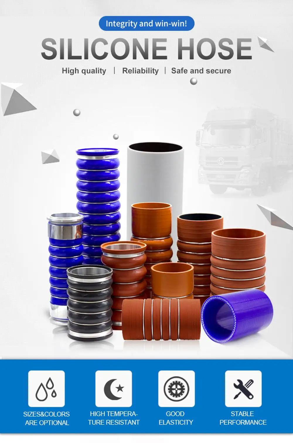 Car Parts 2.5 Inch Straight Silicone Hose Pipe 63mm Radiator Hose From ...