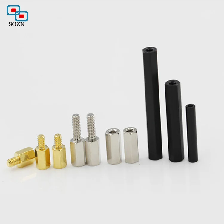 #4-40 Male-female Threaded 8-32 Hex Spacer Brass /steel Nickel Plated ...