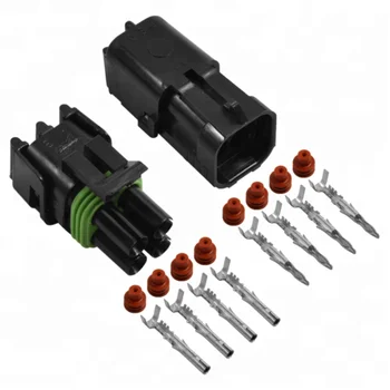Delphi 4 Way Female Waterproof Pa66 Weather Pack Connector Plug ...