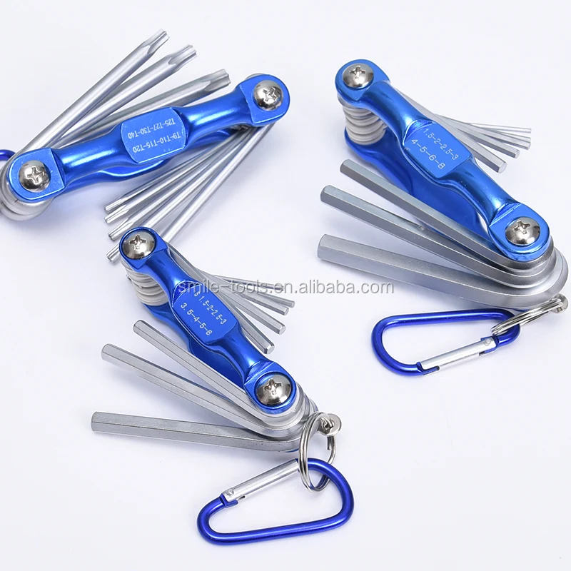 Mini Folding Adjustable Torx Hex Wrench Allen Key Set - Buy Folding Hex ...