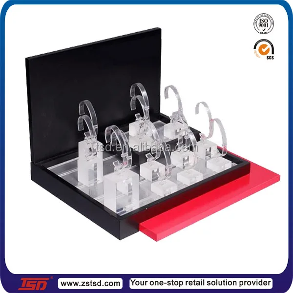 Retail Shop Custom Countertop Rotating Acrylic Watch Display Showcase ...