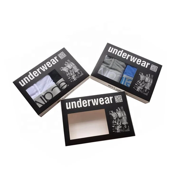 Custom Printing Boxer Shorts Packaging Box with Hanging Hole