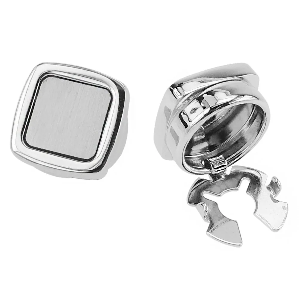 Custom Fabric Silver Square Button Cover For Men - Buy Custom Button ...