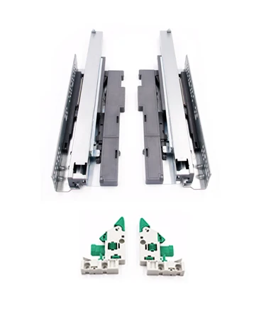 Push Open Soft Close Rail Undermount Drawer Slides by TEMAX
