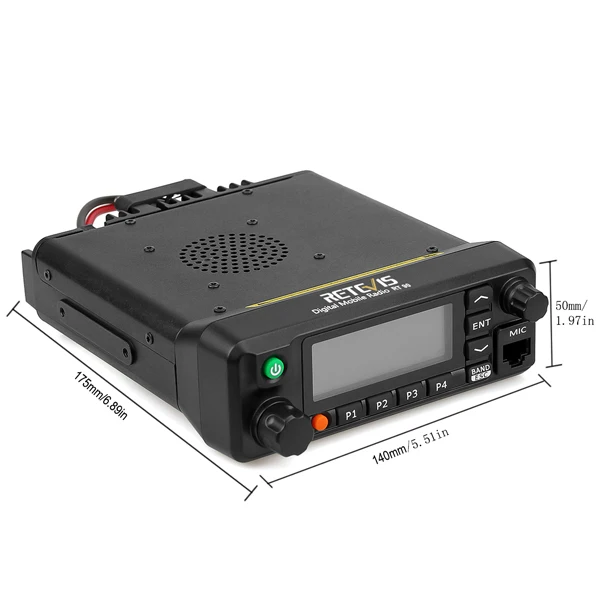 Retevis Rt90 Digital Mobile Car Radio Transceiver Vhf/uhf 50w 250zone ...