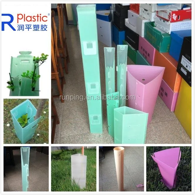 Plastic Pp Coroplast Tree Guard Shelters Wrap - Buy Pp Coroplast Wrap ...