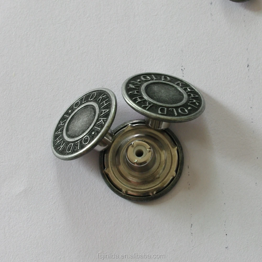 20mm Denim Metal Jeans Shank Button/jeans Button / Oxide Alloy Color ...