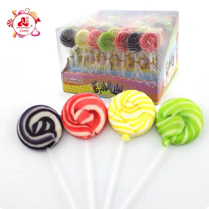 15g Flat Lollipop Circular Spiral Candy Lolliipop - Buy Flat Lollipop ...