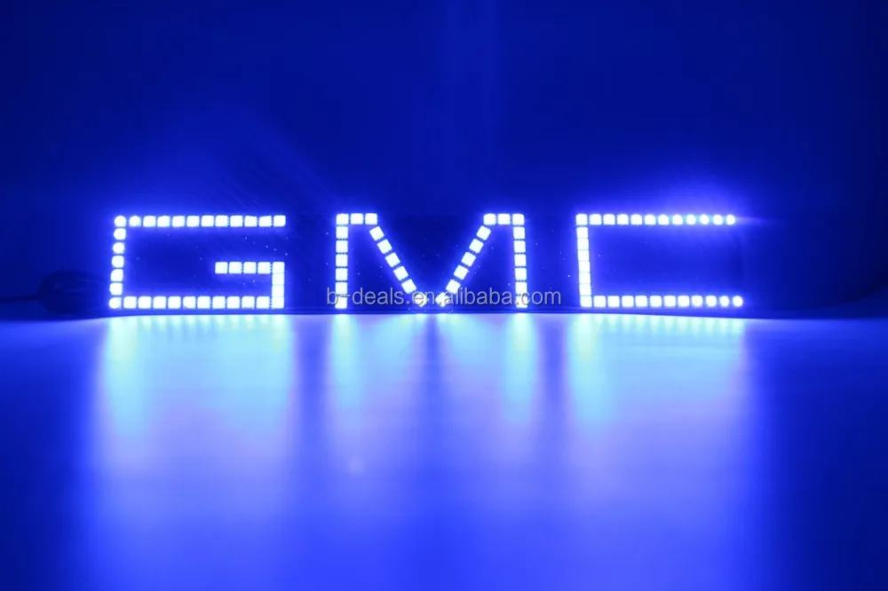 Led Emblems Custom Gmc Logo Rgb Color Changing Halos Rings Gmc Light ...