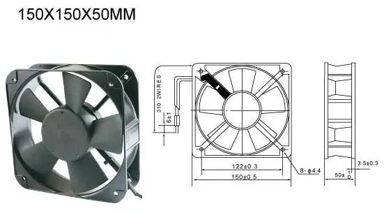 150x150x50mm Portable Kitchen Exhaust Fan 110v 220v 380v Kitchen Adjust ...