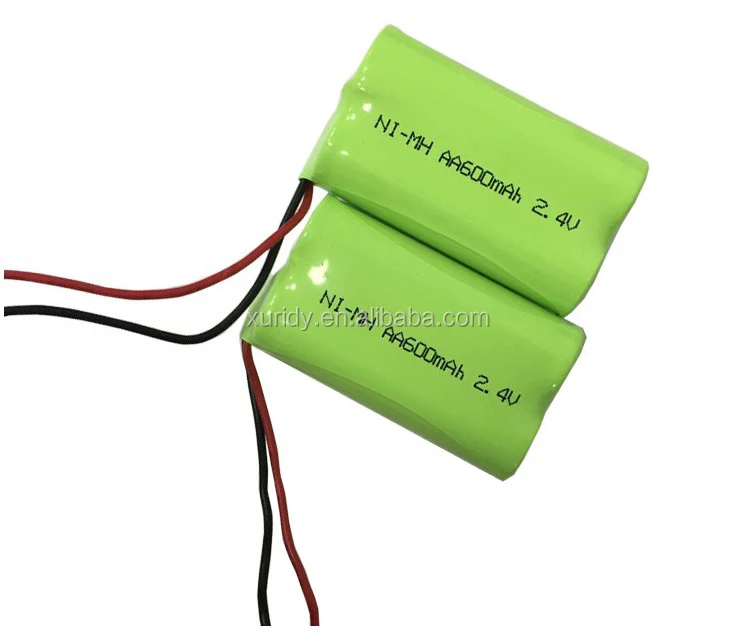 Customized Nimh 2.4v 600mah Aa Rechargeable Battery Pack For Electric ...