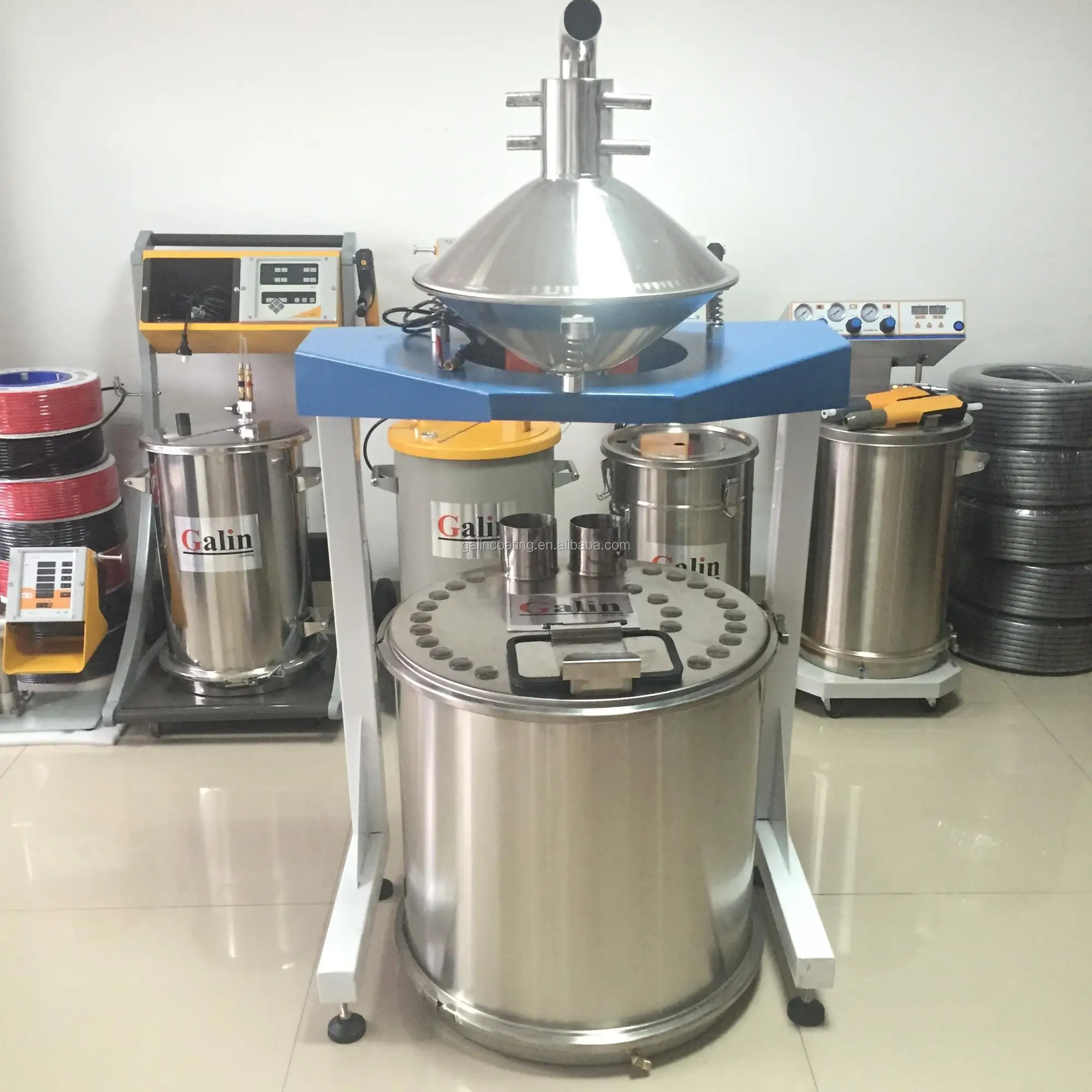 Full Automatic Electrostatic Powder Coating / Painting Sieve Equipment ...