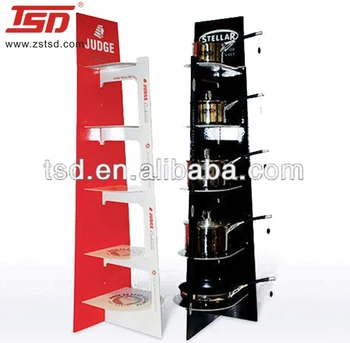 Custom Floor Pos Cooking Pot Display Stand,Frying Pan Display Rack ...