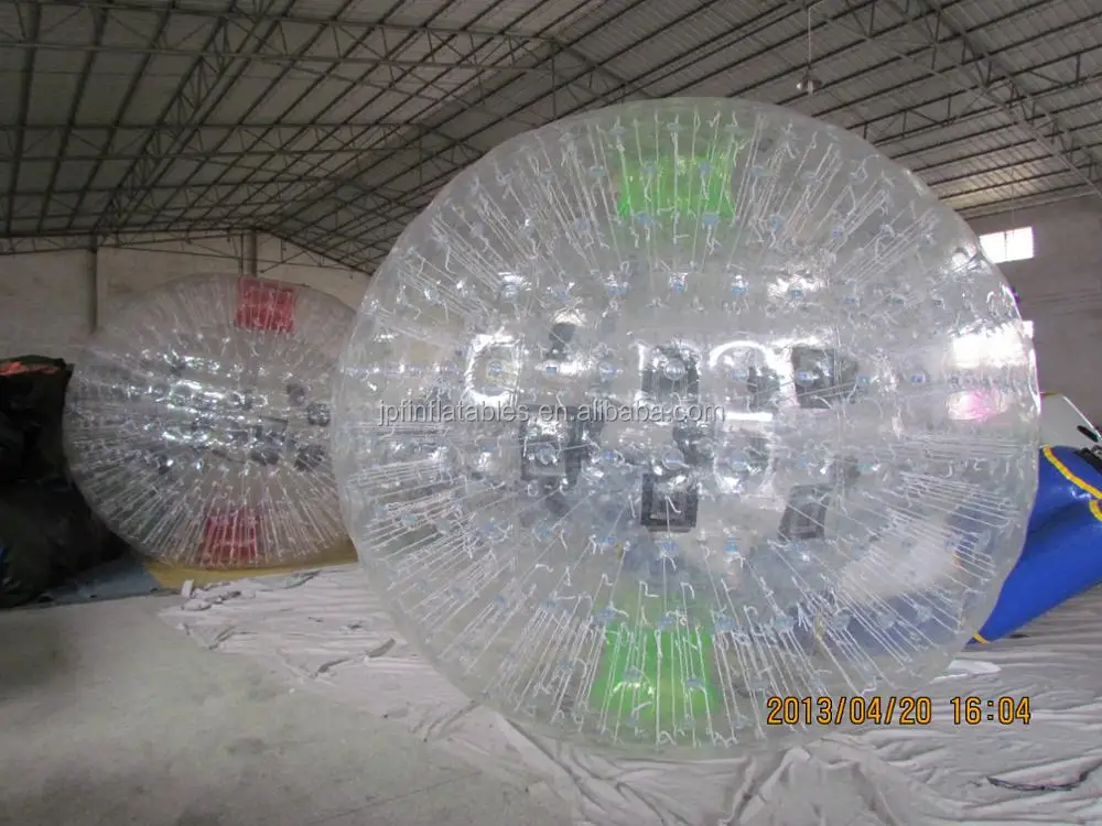 Aqua Zorbing Balls With A Zip Entrance Closure Inflatable Climb In Ball ...