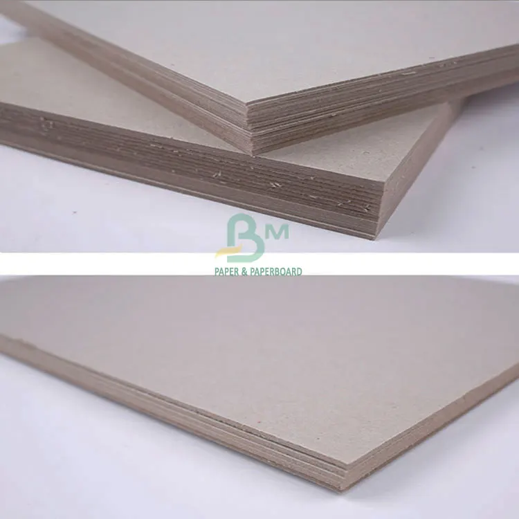 High Stiffness 1mm 1.5mm 1.7mm Gray Thick Cardboard Chipboard Sheets ...