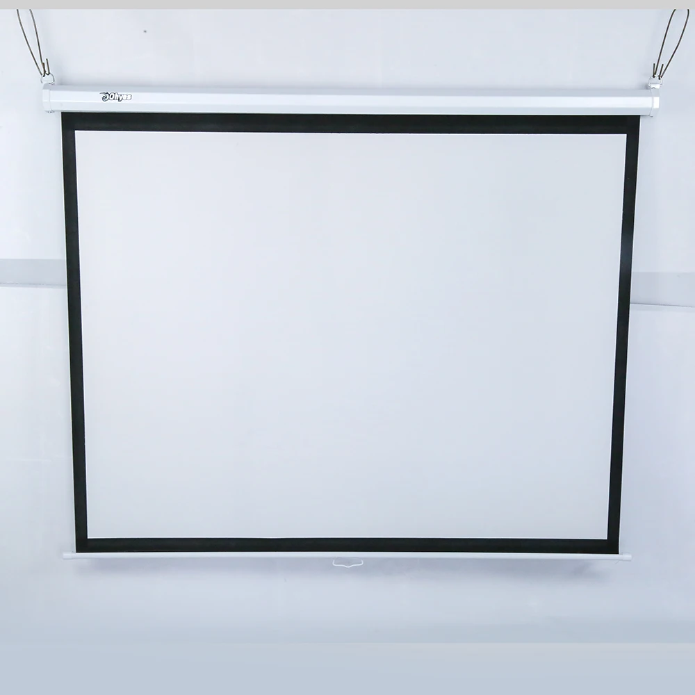 Matte White Self-Locking Auto Rolling Projection Screen 60-150 Inch ...