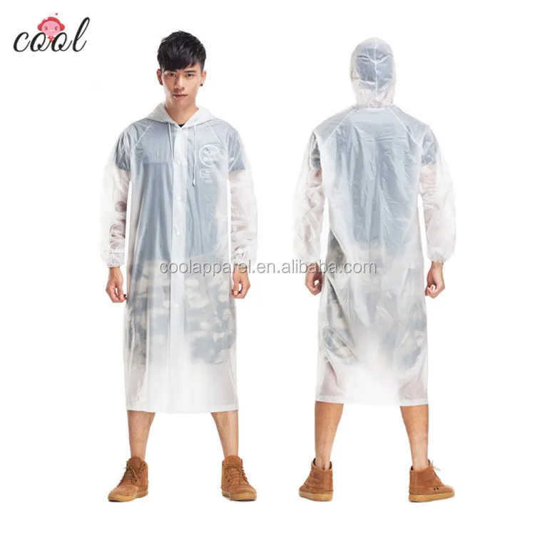 Disposable Impermeable Transparent Plastic Raincoat - Buy Transparent ...
