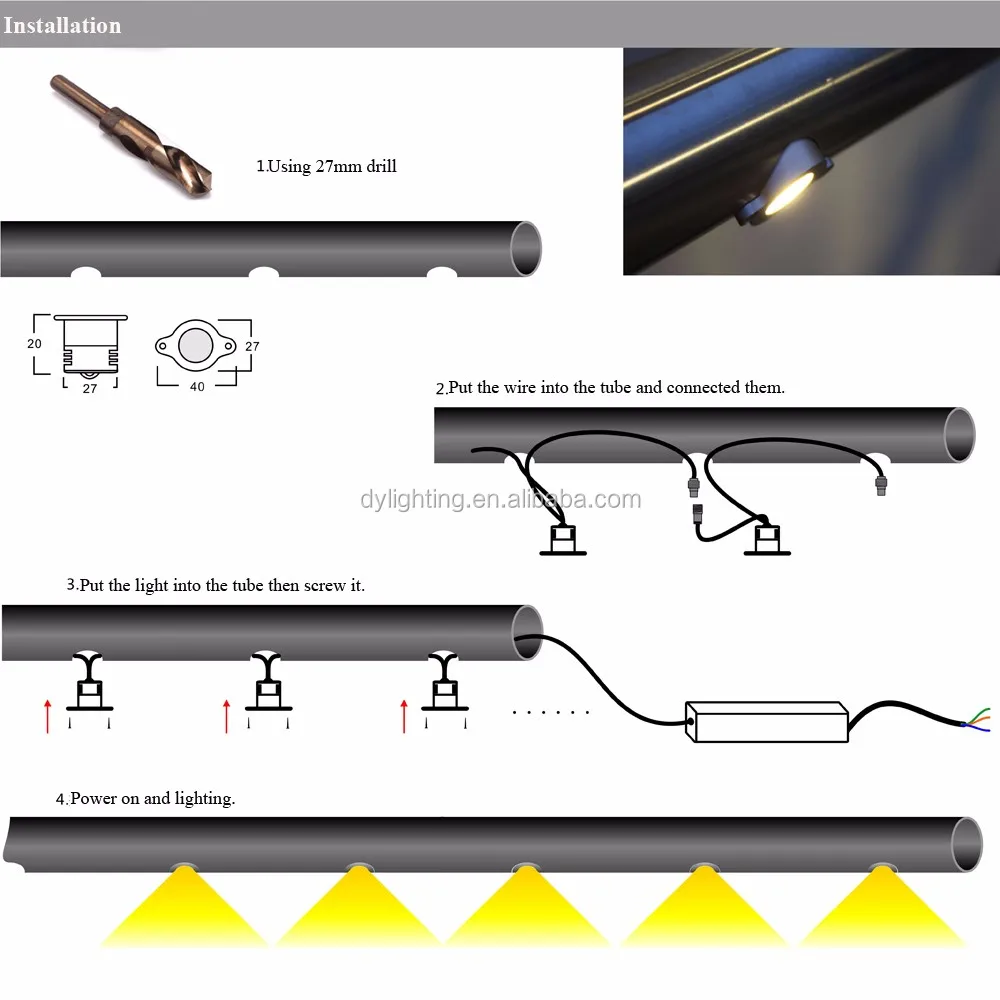 12v Led Rail Fence Lighting For Outdoor And Indoor Sidewalk Handrail ...