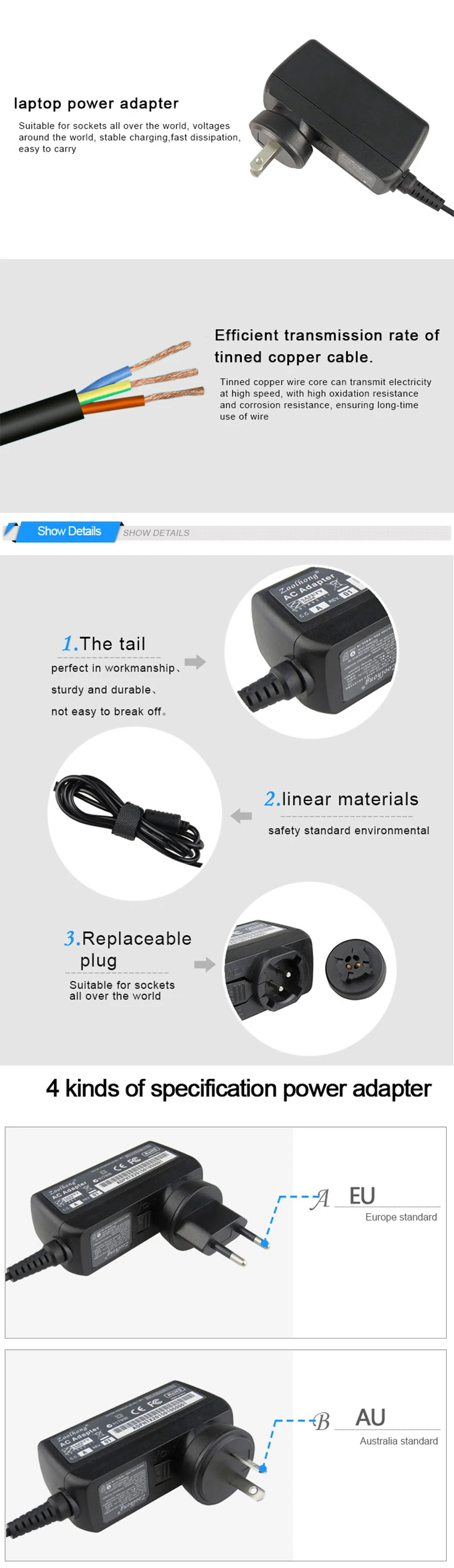 12v 1.5a Tablet Replacement Charger 18w 12 Volt Dc Adapter For Acer ...
