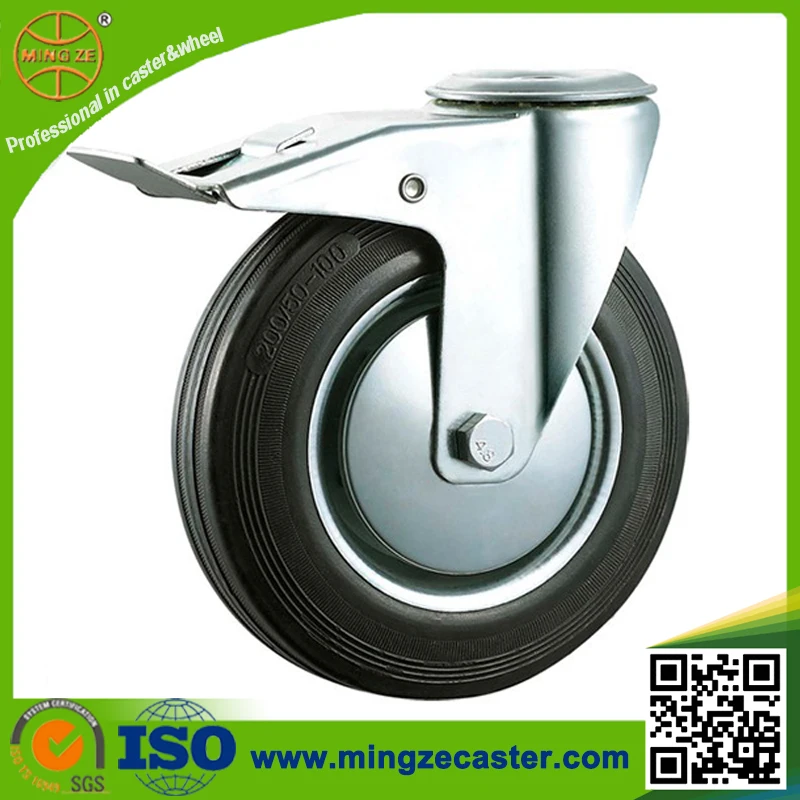 Industrial 3" Fixed Solid Rubber Wheels For Trolley - Buy Rubber Wheels ...