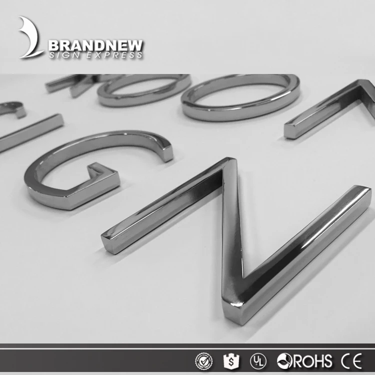 Decorative Solid Carved Metal Alphabet 3d Aluminium Letters And Numbers ...
