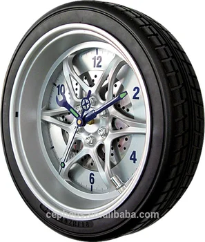14inch Customized Classic Tire Rim Gear Clock With Logo - Buy Tire Rim ...