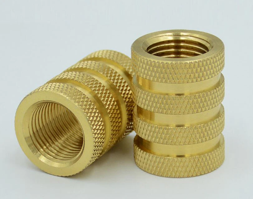 Brass Customized Knurled Female Thread Blind Insert for Plastic