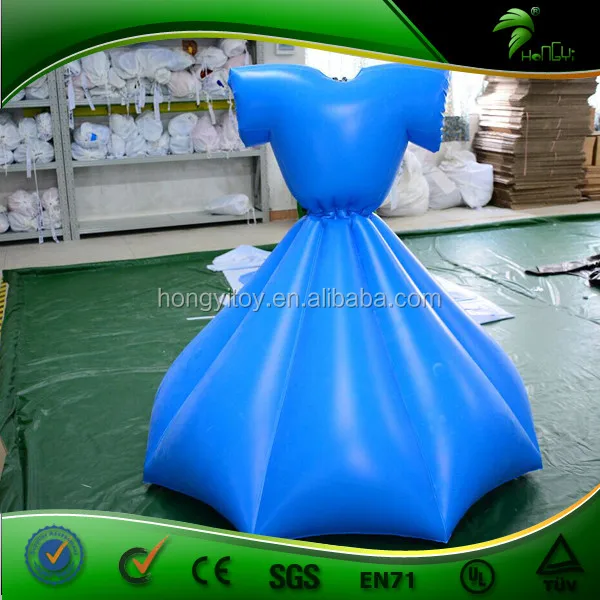 Air Tight Inflatable Dress Pvc For Masquerade Party / Beautiful Blue ...