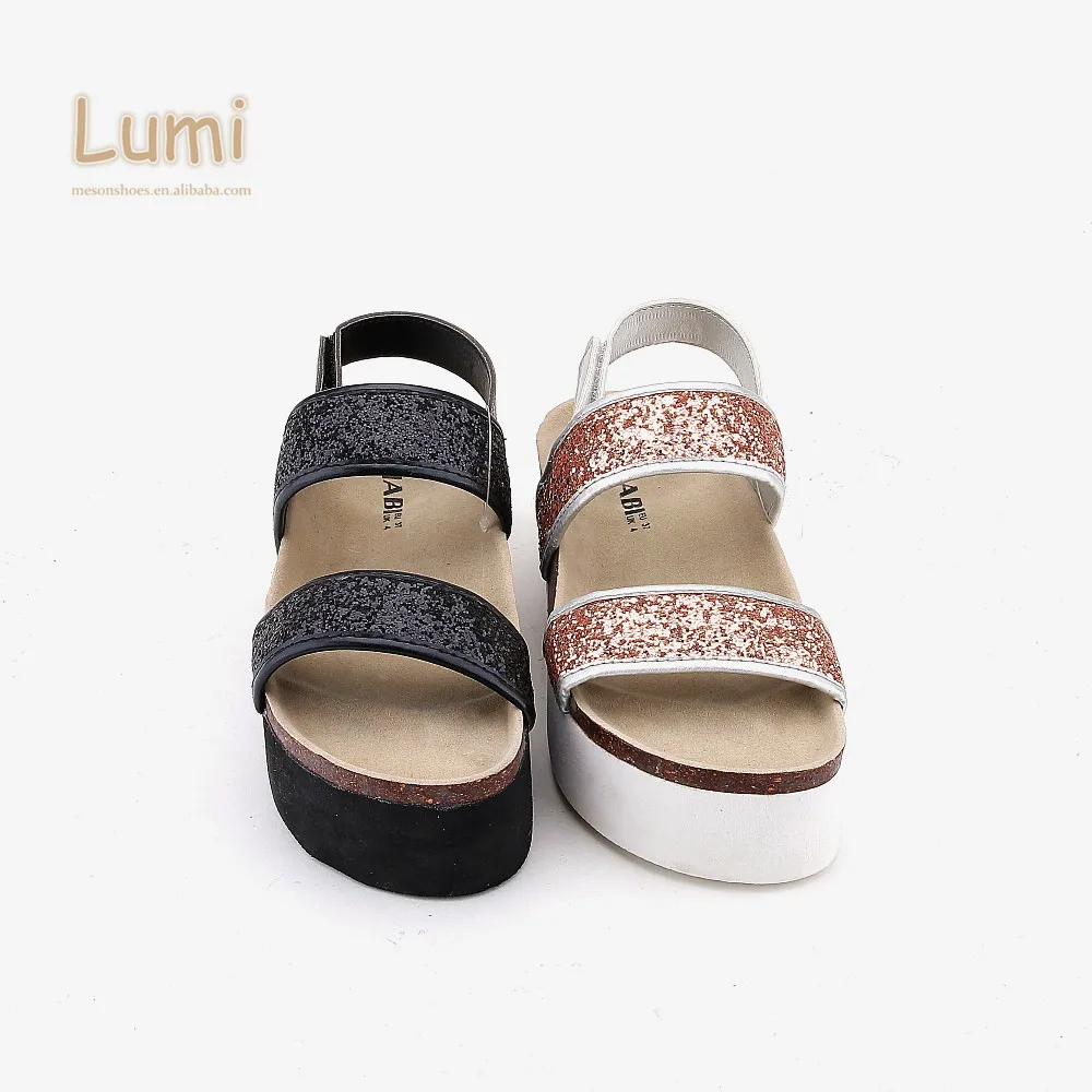 Alibaba Supplier Women Glitter Leisure Ladies Wedge Sandals Shoes - Buy ...
