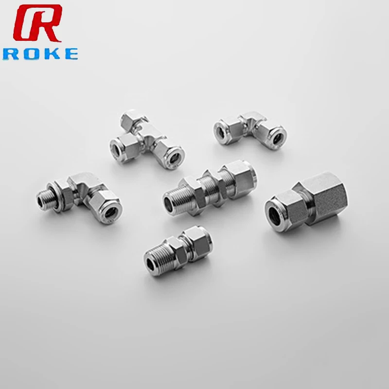 10l Bite Type Fittings Stainless Steel Din 2353 Equal Straight Single Ferrule Union Fittings ...