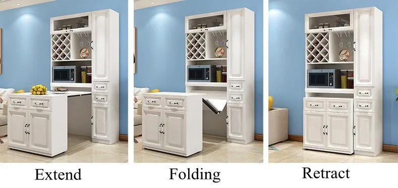 Smart Home Decoration - Convertible Cabinet Wall Mounted Dining Table Ideas