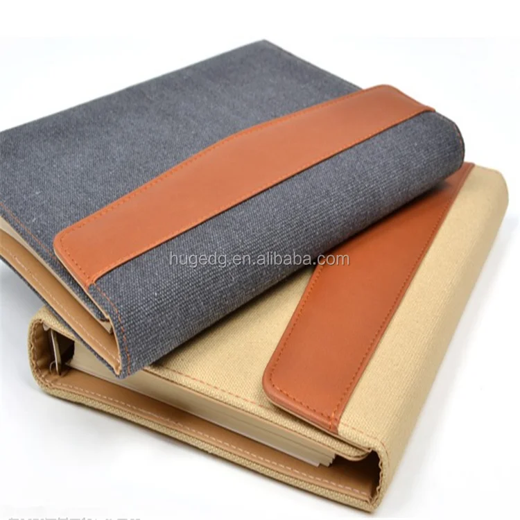 Thick Tri-Fold Ring Binder PU Leather A5 Organizer Notebooks