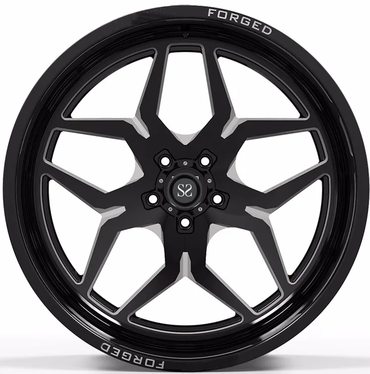 Deep Dish Forged Wheels - Black A6061 Aluminum Alloy Rims