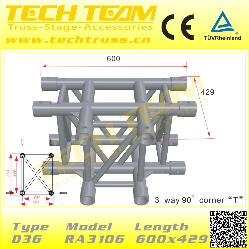 Hot Saled36-r Rectangular Truss Aluminum Tube Truss Round Pipe Truss ...