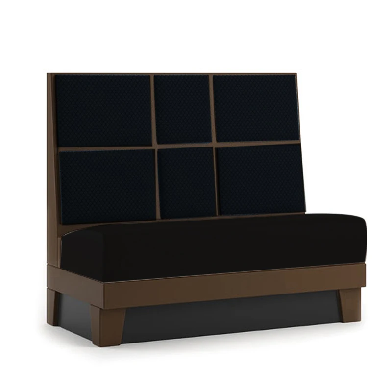 Custom Grey Solid Wood Restaurant Sofa Booth Diner Booth Seating Sofa ...
