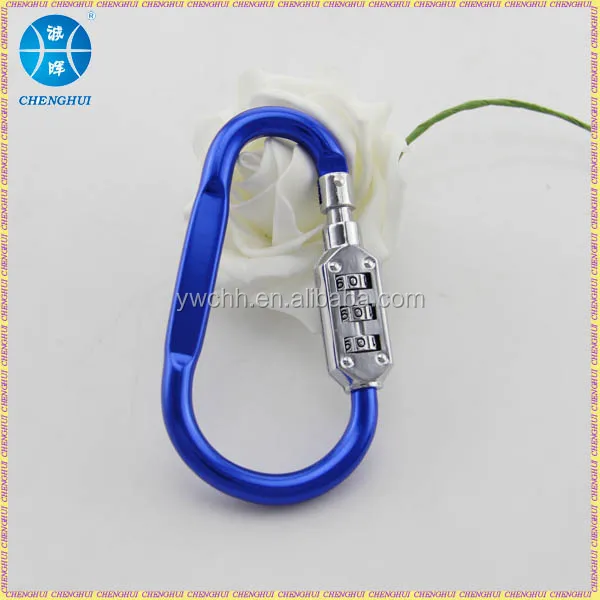 Aluminum Alloy Carabiner Lock Combination Lock - Buy Carabiner Lock ...