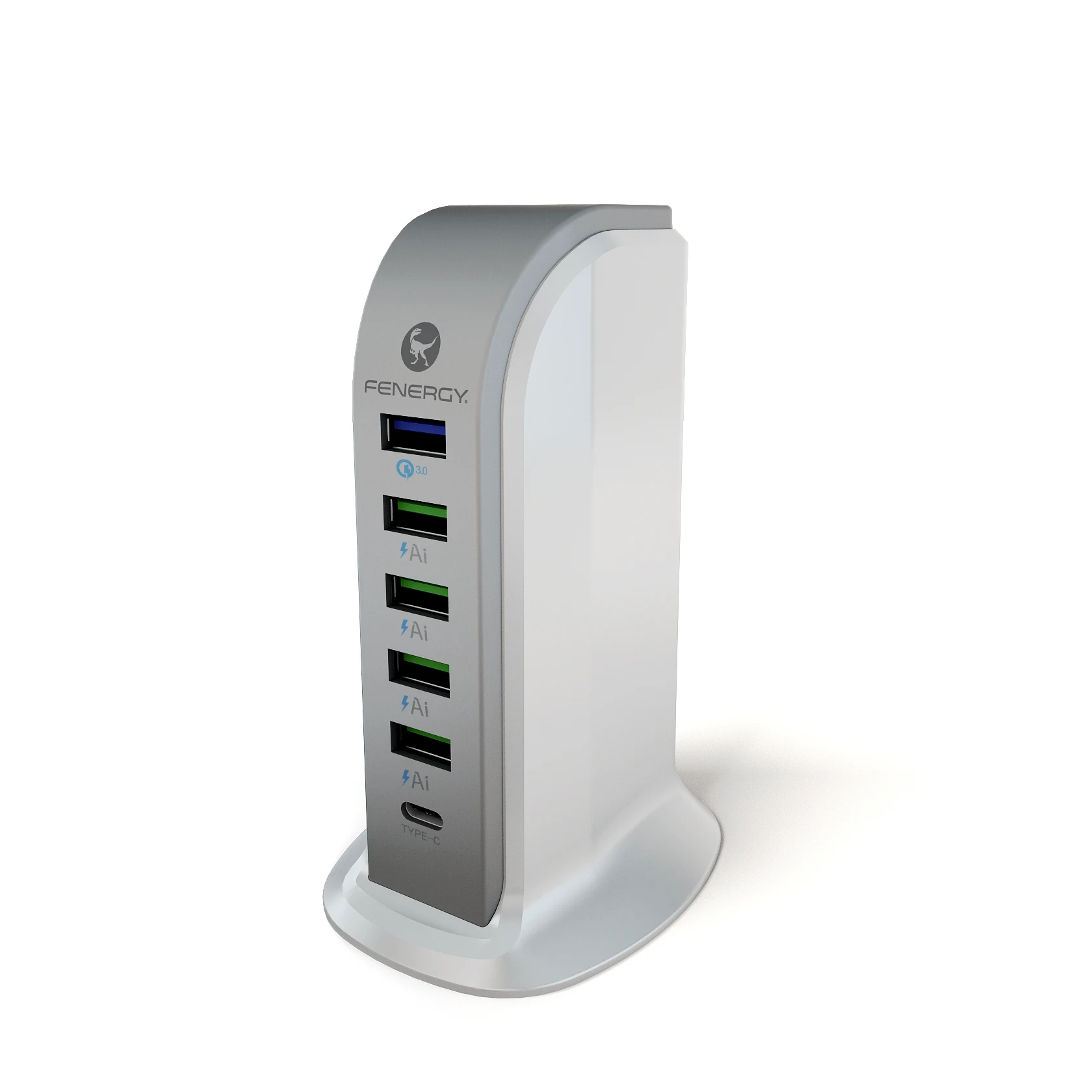 Usb Charging Station/hub,Smart Ic Tech Universal 8a 40w 6 Port Usb Wall ...