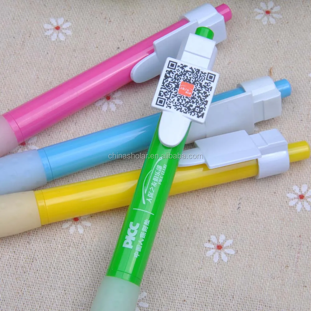 Hot Selling Big Logo Printed Qr Code Plastic Pen - Buy Plastic Pen,Qr ...